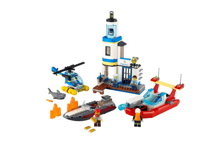 LEGO City Collection Green Purple Police And Fire Rescue Mission Plastic Building Blocks 0 300pcs 60308 null