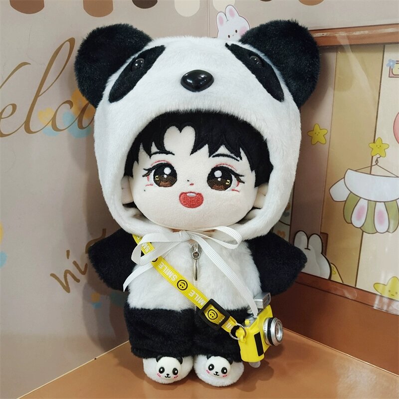 Yellow Junjie 20 см плюшевая кукла панда молния костюм желтая камера комплект стандарт подарок