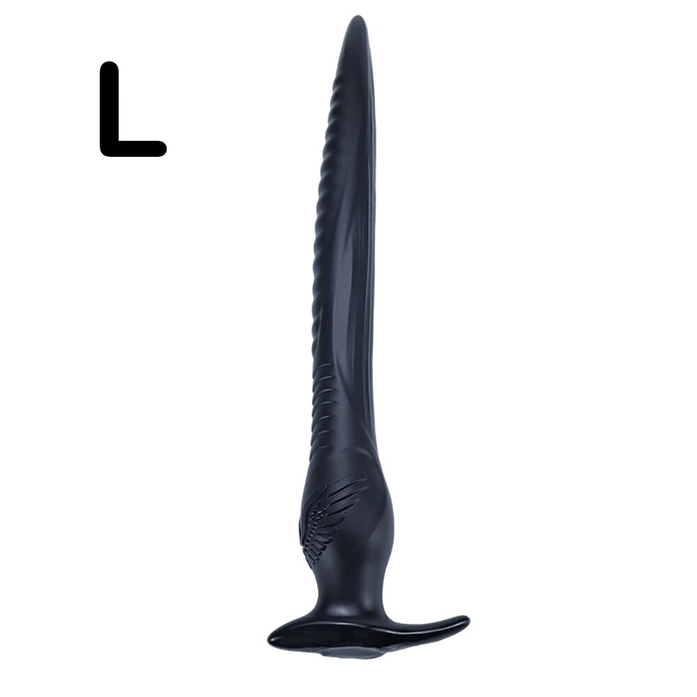 Анальная пробка превышения длины, огромный мягкий анальный расширитель, секс-игрушки для Black L