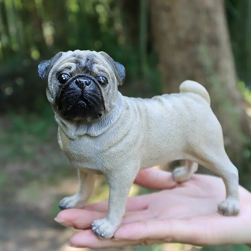 Статуэтка мопса из смолы 15cm 12.5cm 8.5cm