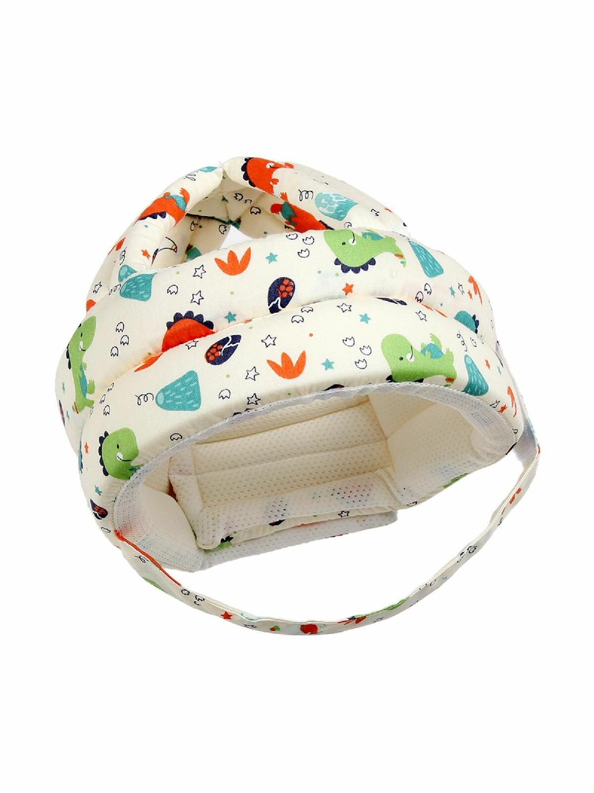 Детский защитный шлем для головы, Оранжевый динозавр