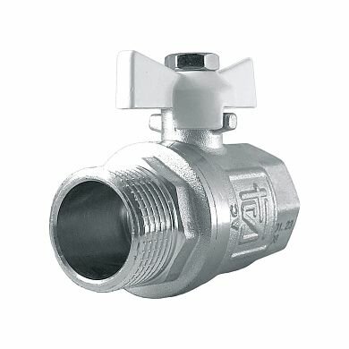 Кран шаровой 3/4" ВН бабочка никелированный, STI