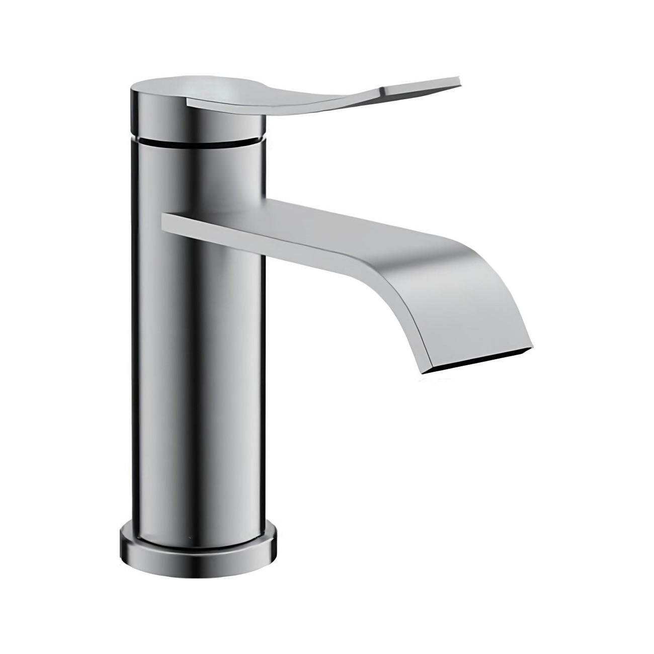 Смеситель для раковины Belz B10812-1 сатин, рычажное управление, нержавеющая сталь