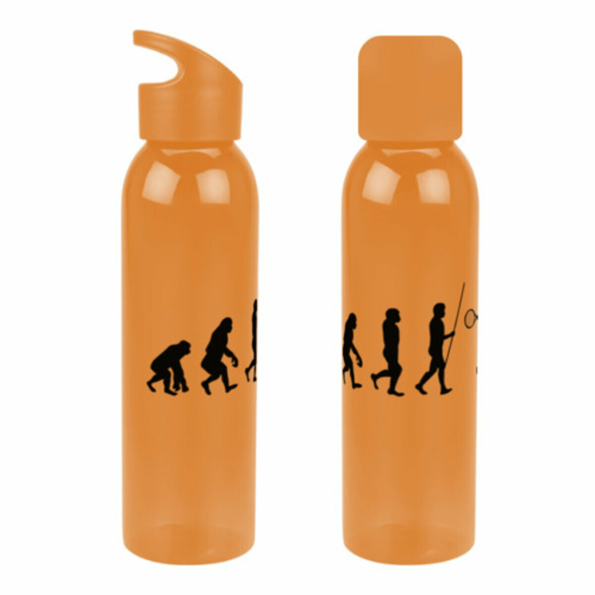 Бутылка для воды «Эволюция теннисиста большой теннис спорт tennis» (оранжевый)