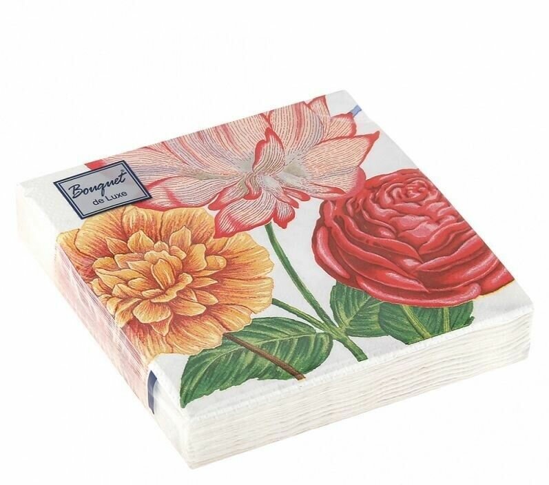 Art Bouquet Салфетки бумажные, Лотос, 3 слоя, 24х24 см, 25 листов, 1 шт