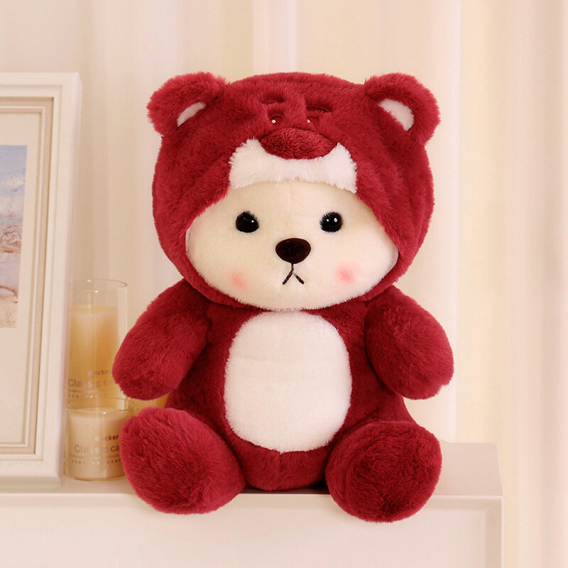 Подарок для новобрачных Пара превращенных в медвежьих кроватей Превратиться в медведя [настоящий красный]_Бесплатный