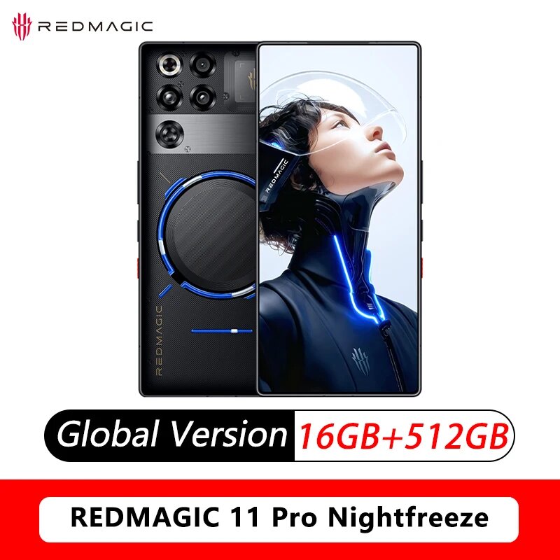Redmagic 11pro Snapdragon 8 Elite Gen5 6,85 дюйма 144 Гц 2688x1216 AMOLED 7500 мАч 16ГБ, 512ГБ, 16GB 512GB Night