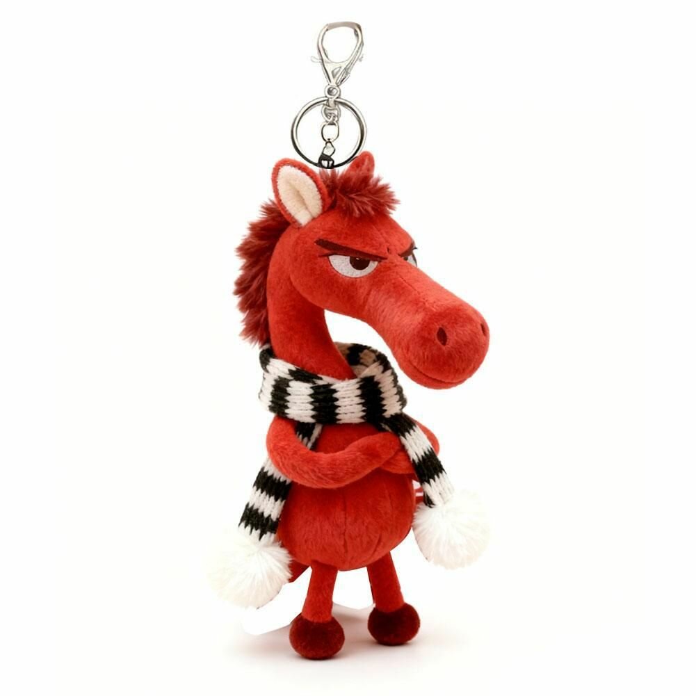 1 шт. милый мультяшный брелок в виде лошади, плюшевая кукла-подвеска с шарфом или свитером, детская игрушка, подарок друзьям