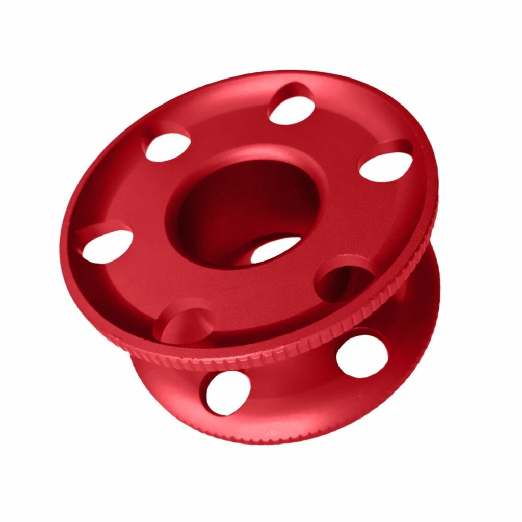 Шестиколесный алюминиевый флотатор с пустым катушкой малый - красный