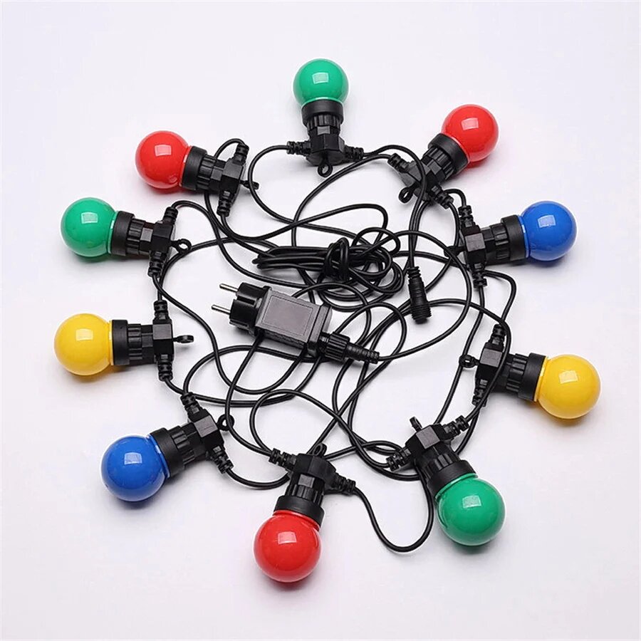 Гирлянда светодиодная G50, Multicolor Bulbs, 220V EU Plug