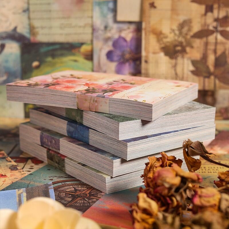 Гостевая книга, Mr. paper, Записная книжка в стиле ретро, 100 листов / книга, рисунок масляной живописи, писчая бумага, можно использовать для коллажа из блокнота