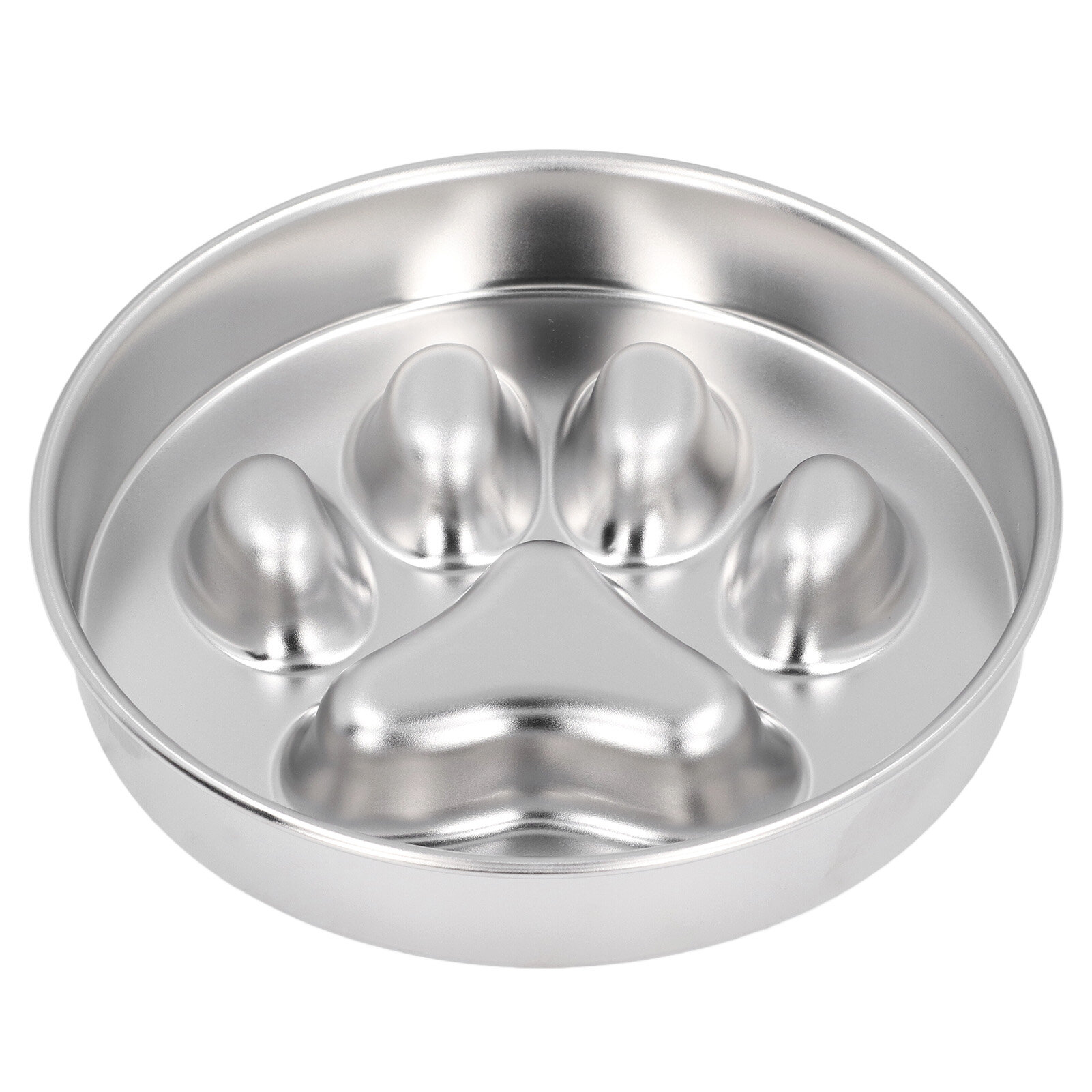 Миски для кормления собак Slow Feeder из нержавеющей стали с отпечатком лапы, неглубокие, для больших собак