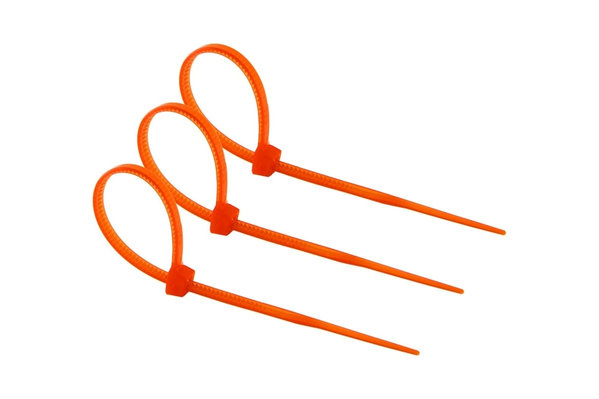 Набор Хомут TDM нейлоновый 2.5х100мм (оранжевый) {SQ0515-0365} 25 шт/2 упак