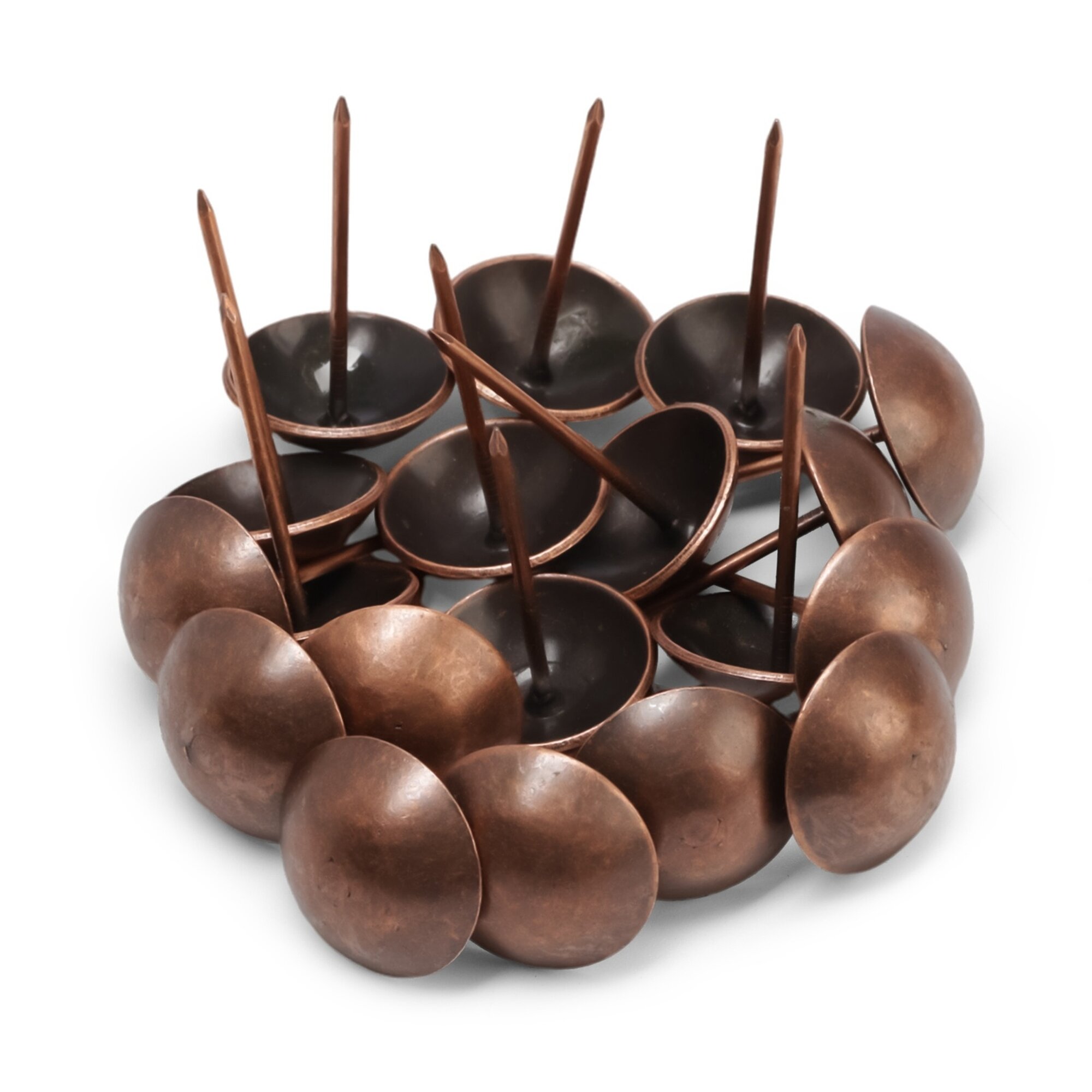 Гвозди тундра, декоративные, обивочные, 25х39 мм, медь, 100 шт