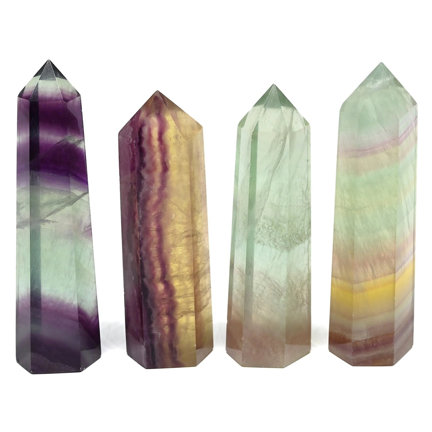 Кристалл из радужного флюорита "Карандаш" 22*20*78мм .