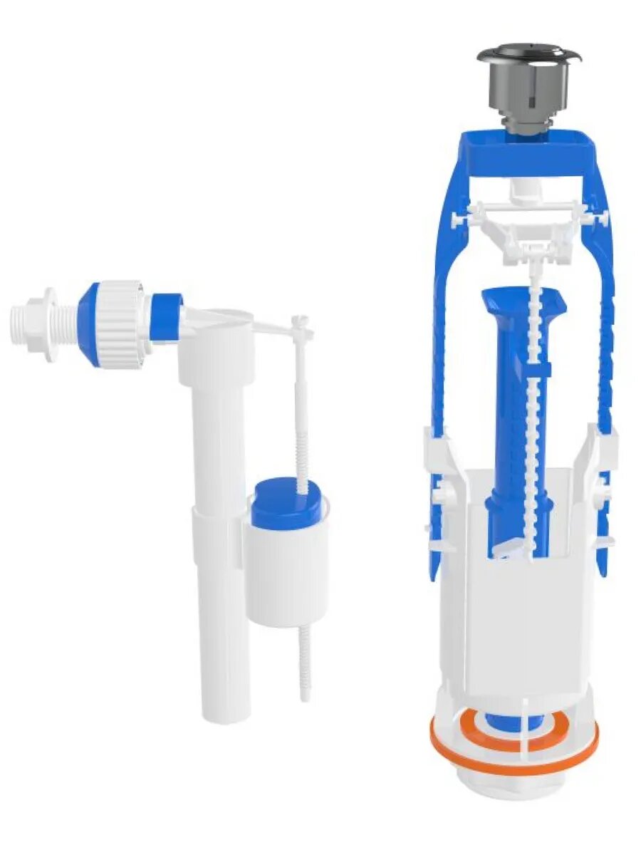 Сливная арматура для бачка унитаза двухрежимная с боковой подводкой AV Engineering (AVE129689)