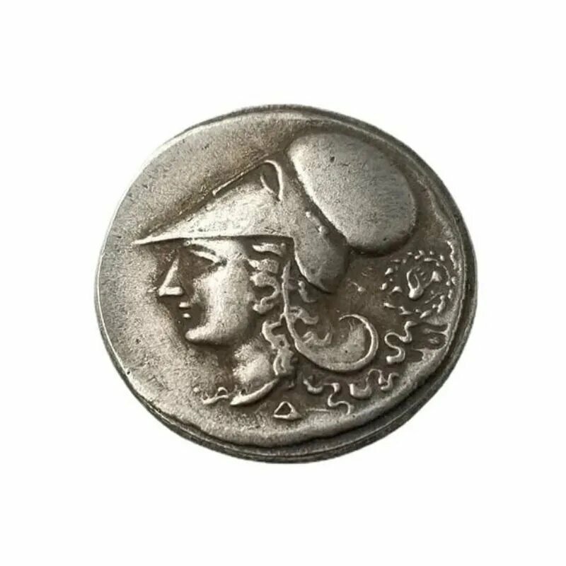 Античная Монета, Серебро 97% Сова И Афина, Аутентичная Коллекционная, 1 Шт