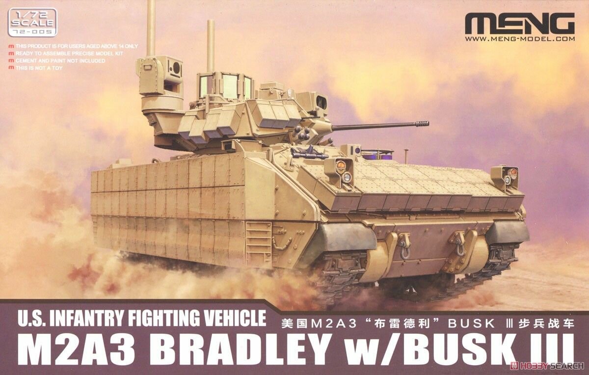 MENG Model 72005 1/72 M2A3 Брэдли Буск III — сборная модель бронетехники для коллекционирования и диорам в миниатюре