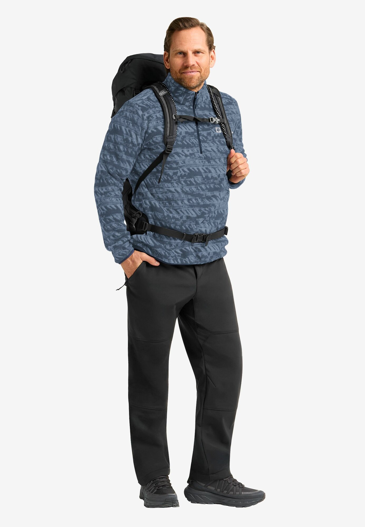 Толстовка Jack Wolfskin BIG SKY HALF ZIP, размер XL, , темно-синий — фото 1