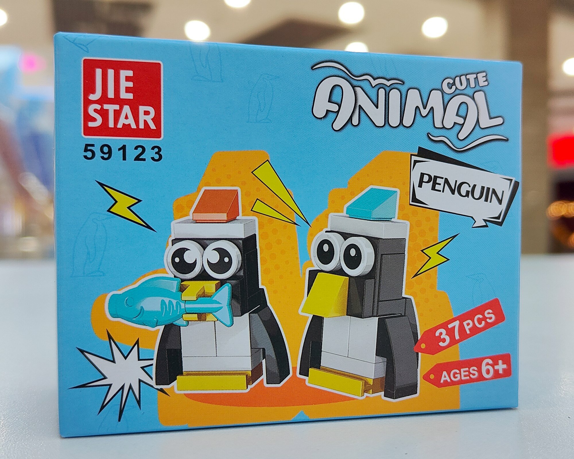 Конструктор JIE STAR Милые животные: пингвинята 59123, 37 деталей