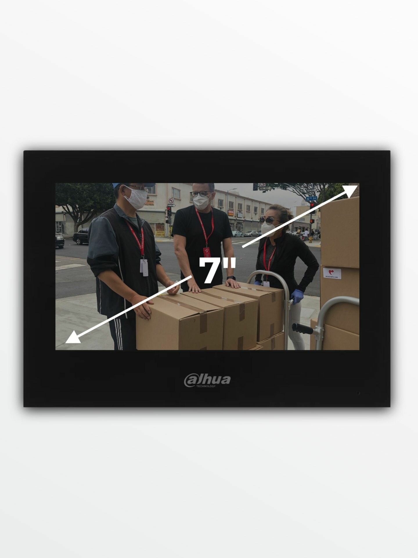 Видеодомофон для квартиры Dahua DHI-VTH2621G-WP Wi-Fi монитор для дома или офиса, IP видеомонитор с сенсорным ЖК дисплеем 7", 1024x600px, POE