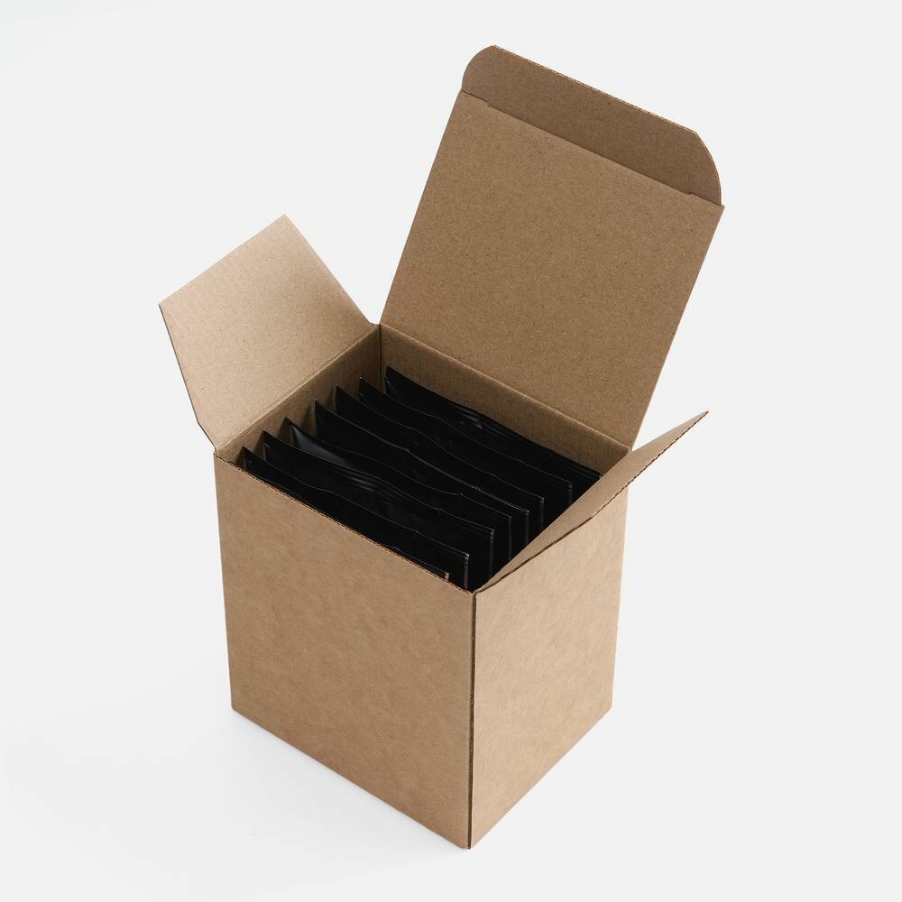 Подарочный набор кофе в дрипах Dripmate, черный, 11,5x9,5x13,5 см; размер одного пакета 10х12,8 см