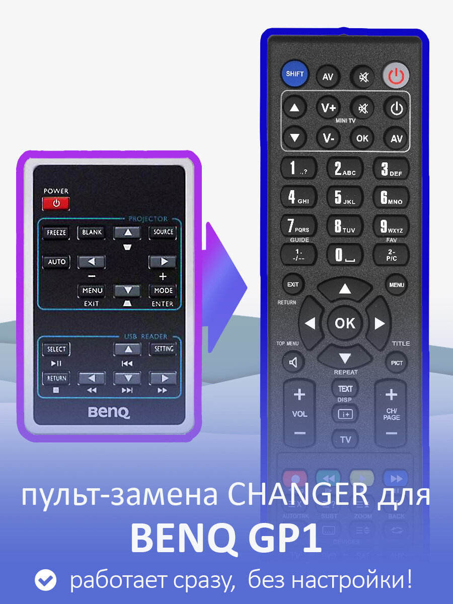 Пульт-замена для BENQ GP1