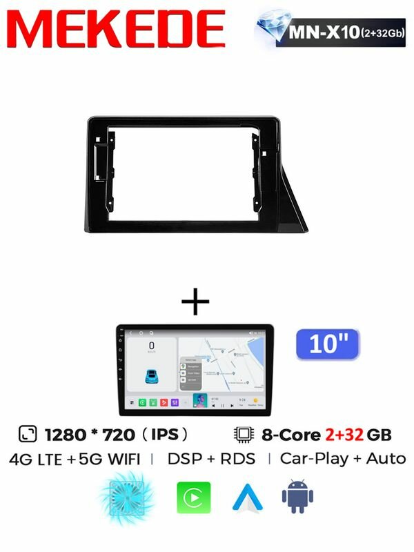 Магнитола 10.2" Mekede MN X10 Pro 2/32 Gb Toyota Sienta 2 XP170 2015-2022 carplay