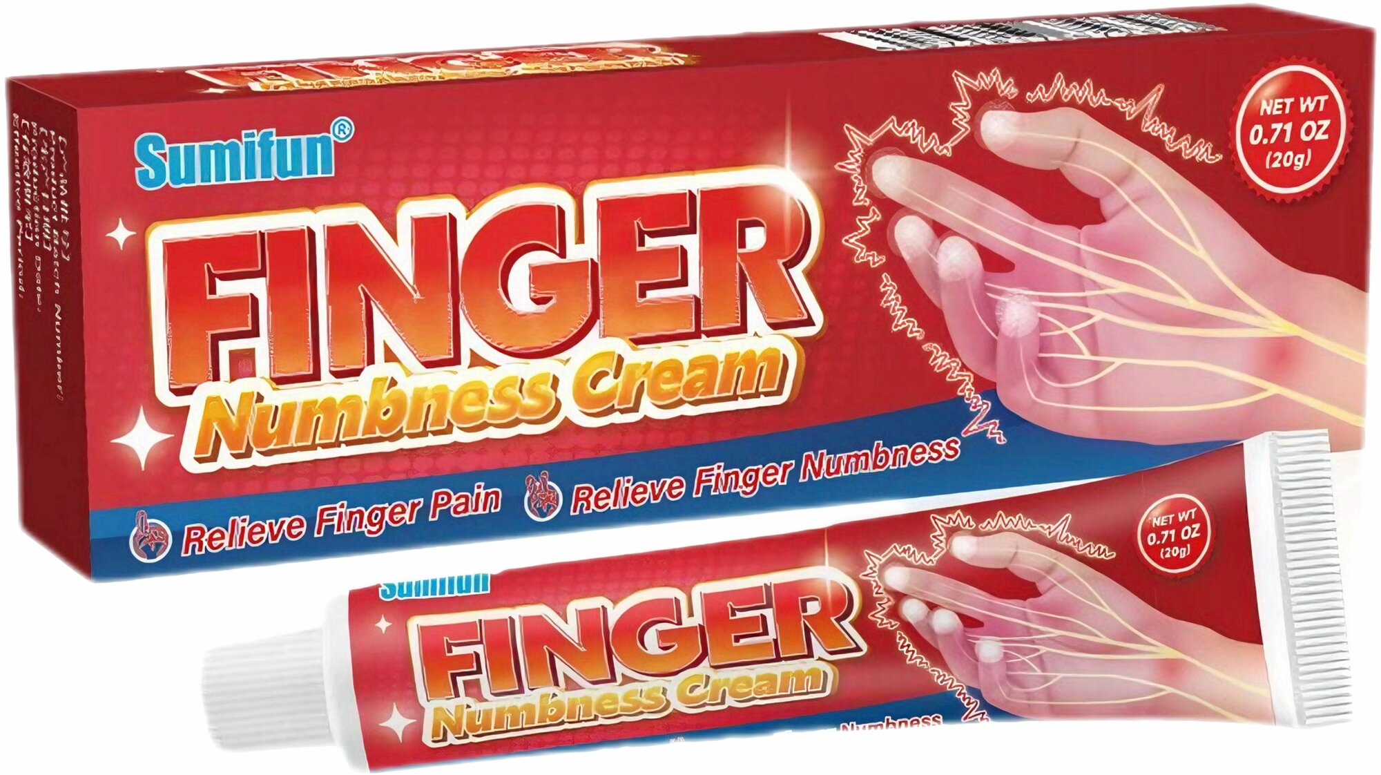 Крем мазь от онемения пальцев, от боли в руках 20 гр Sumifun