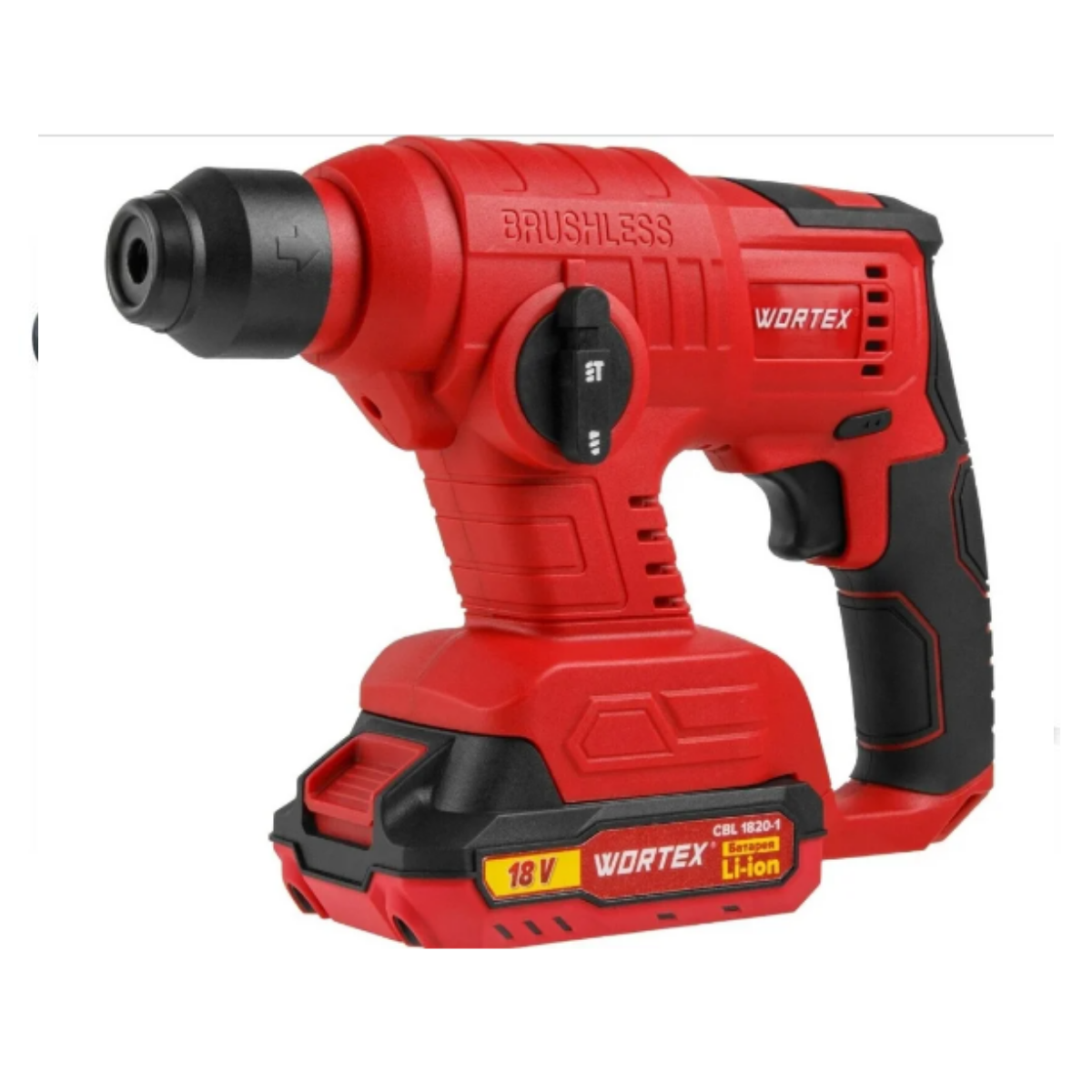 Перфоратор аккумуляторный Wortex CRH 1810, 329267, красный/черный, 2 А*ч