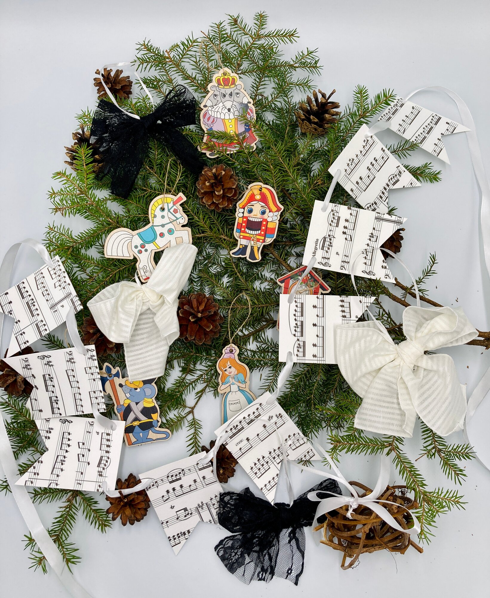Большой набор украшений для ёлки и декора для дома Щелкунчик ручной работы