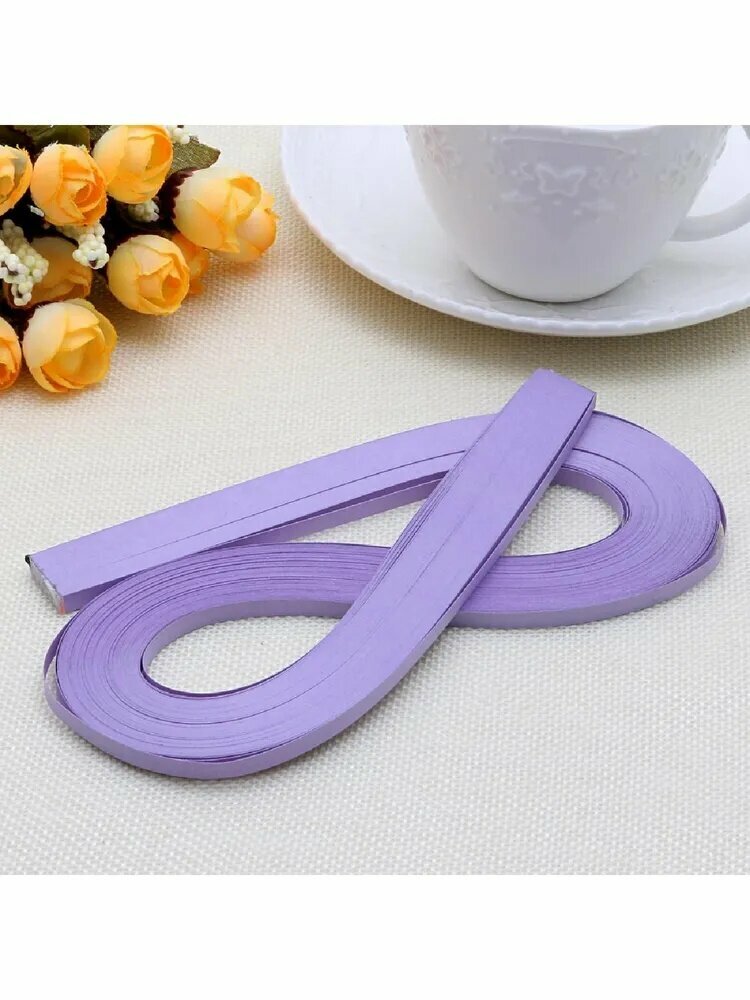 Бумажные полоски - 120 штук, светло-фиолетовые