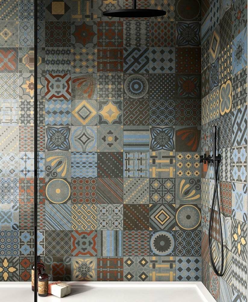 Керамогранит Novabell "Deco" 20×20 см, микс, матовый, универсальный, 1,08 м²