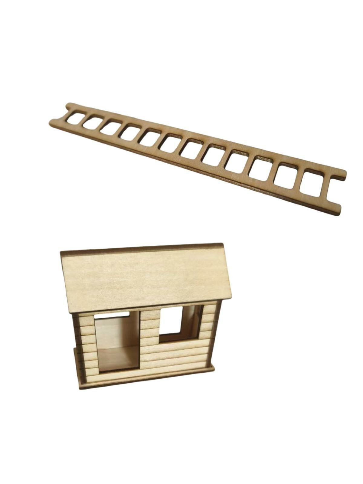 Художественная модель мини-домика на дереве, деревянное украшение для оформления стола или подоконника