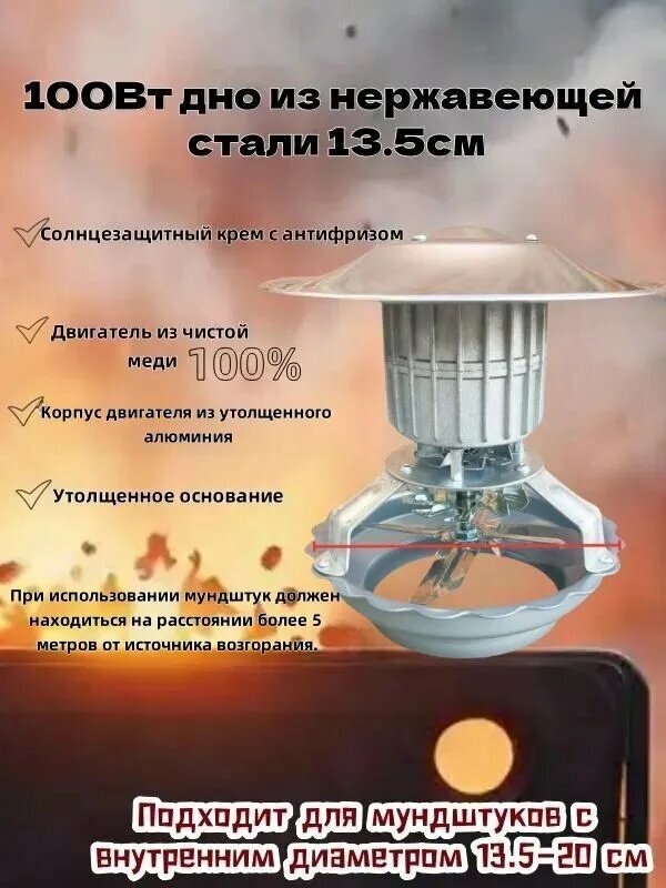 Вытяжной вентилятор220 В мощностью100Вт, вытяжной вентилятор 20x20x25 см в цвете хром и серый металлик, вес 2.2 кг