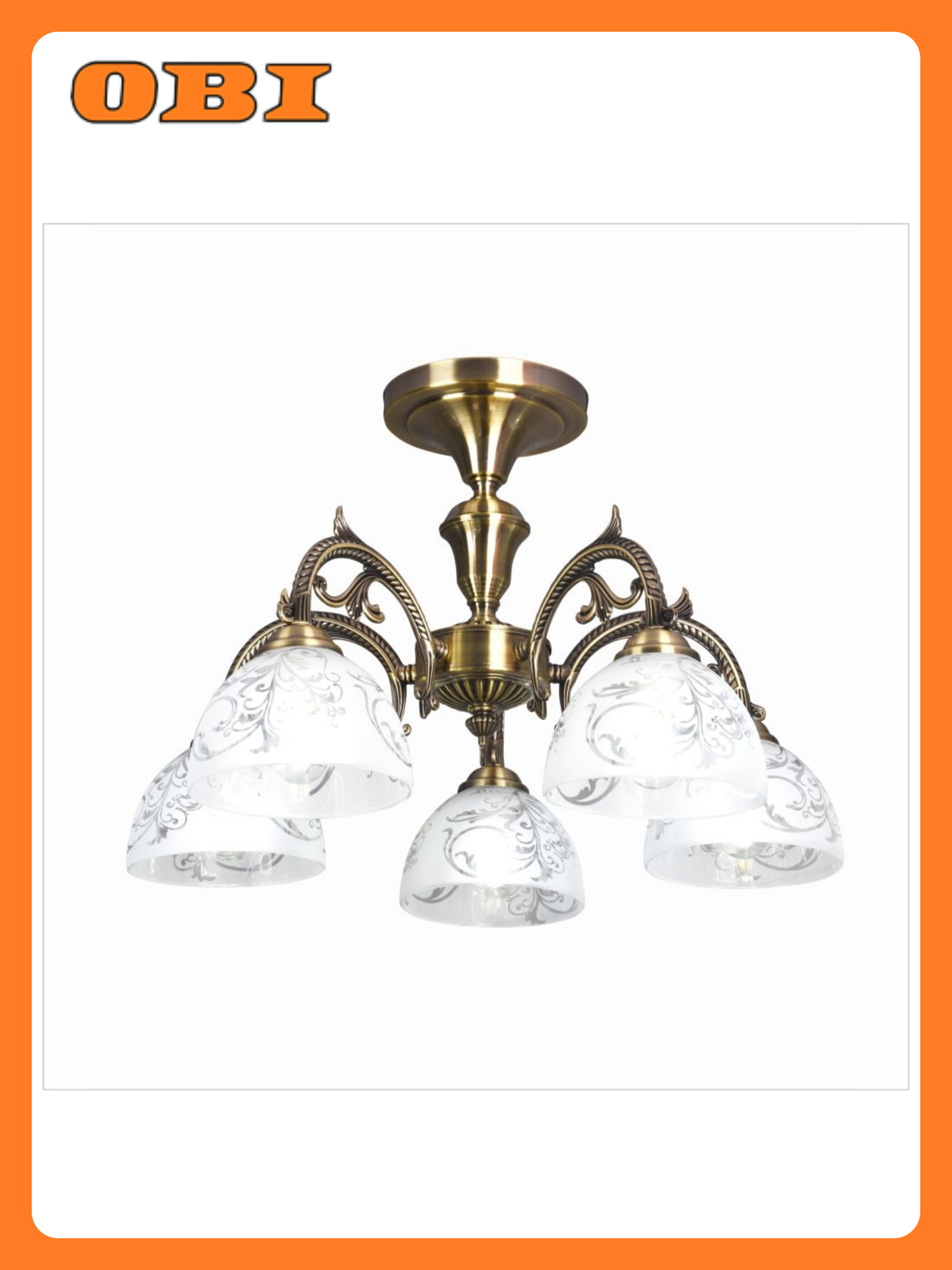 Люстра Leek LE062300-003, E27, 5 ламп, мощность 200 Вт, IP20, белая