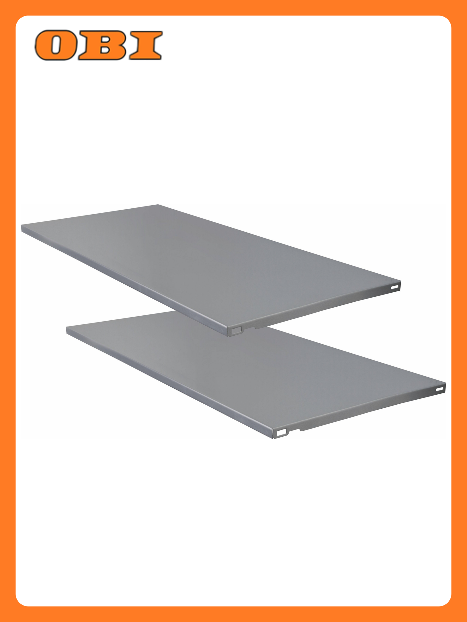 Полка универсальная сталь 3х80х35 см серебряная 2 шт