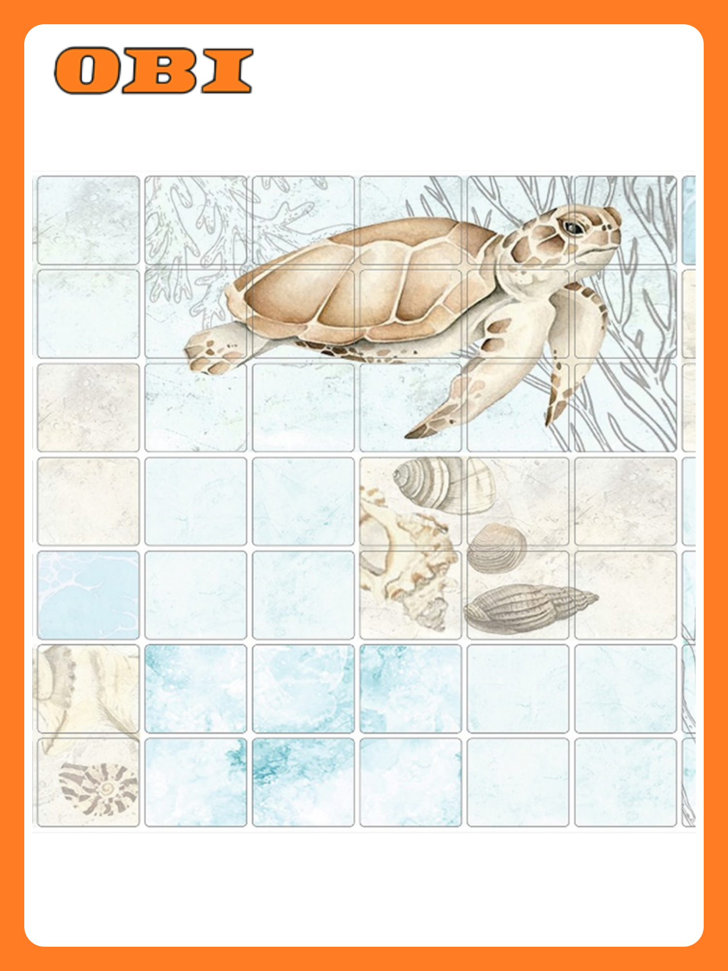 Панель ПВХ Stella "Морская фауна", мозаика, для кухни, 957мм x 482мм, 1шт