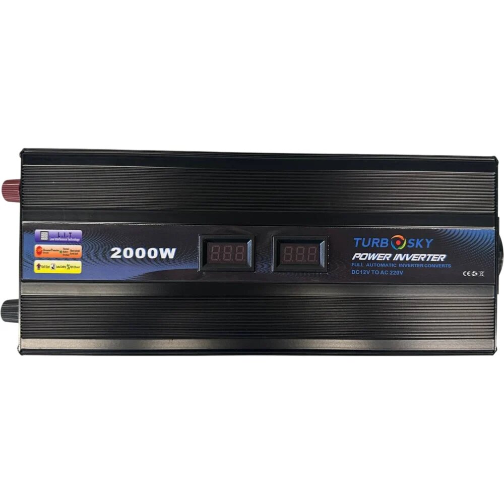 Инвертор TurboSky PL-2000, 2000Вт, 12В, 220В, защита от перегрузки