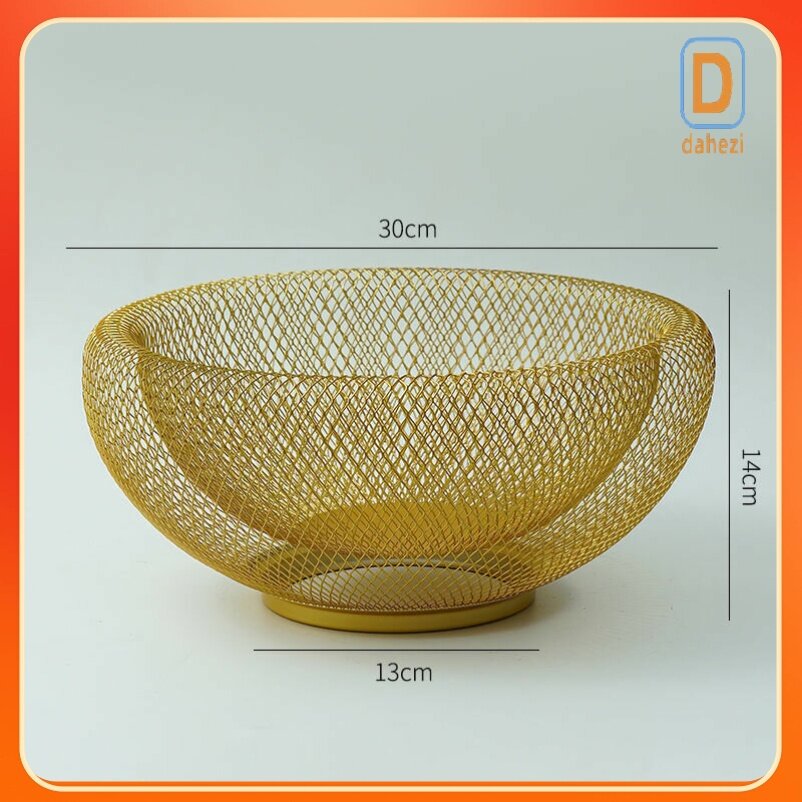 Корзина для фруктов, Kuchenland, 30 см, металл, золотистая, Сетка, Twist twin