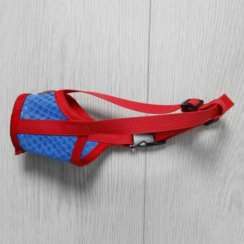 Сетка дышащая Красно-синий сетчатый намордник_Размер S рекомендуется около 3-7.5kg