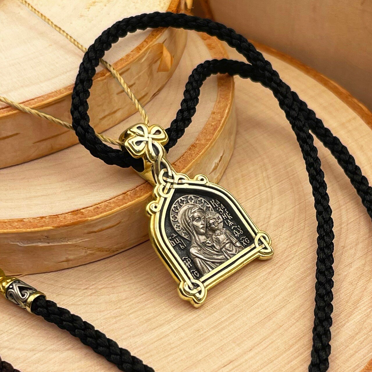 Комплект украшений, серебро, 925 проба, чернение, оксидирование, золочение