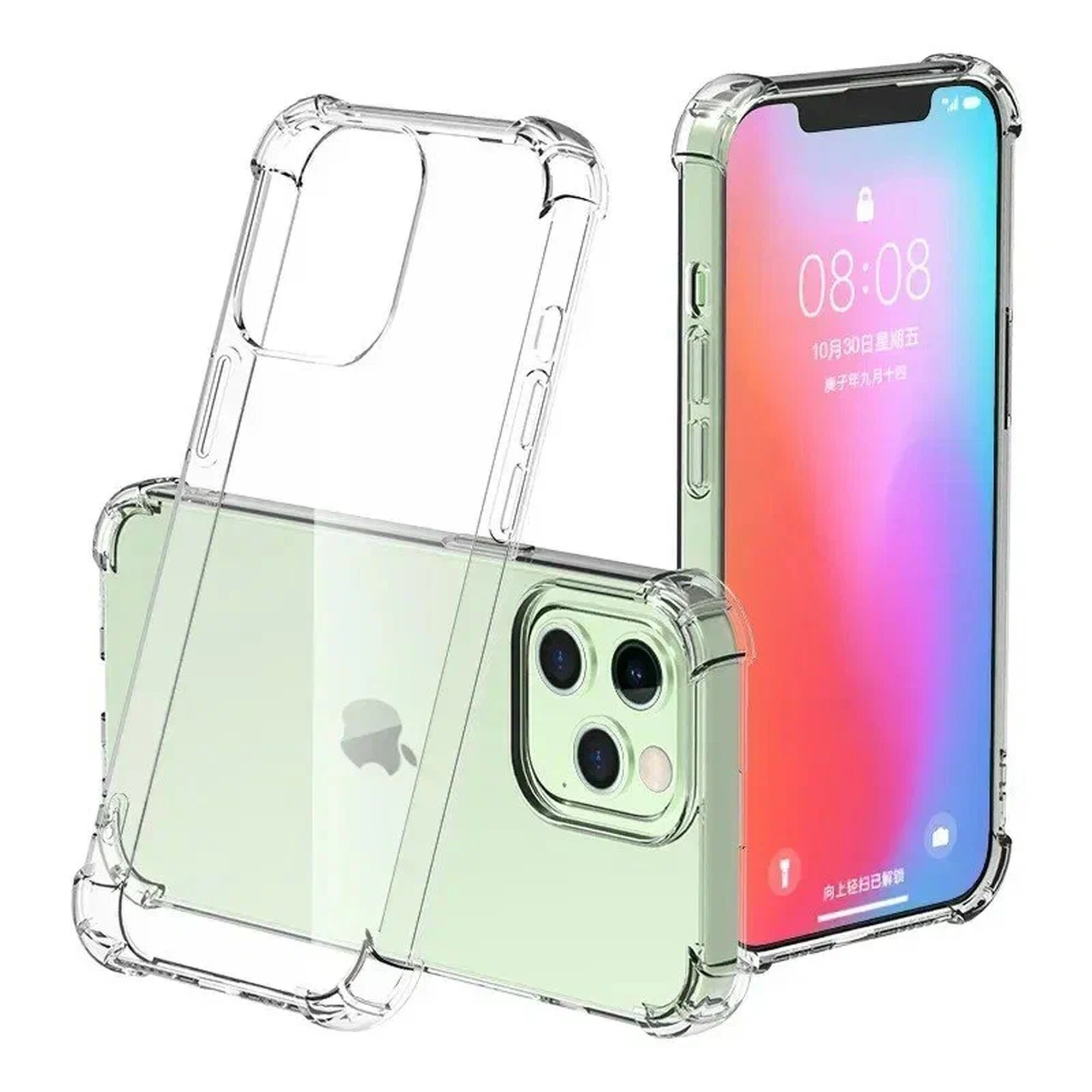 Силиконовый чехол для IPhone 16 Pro с усиленными углами, прозрачный