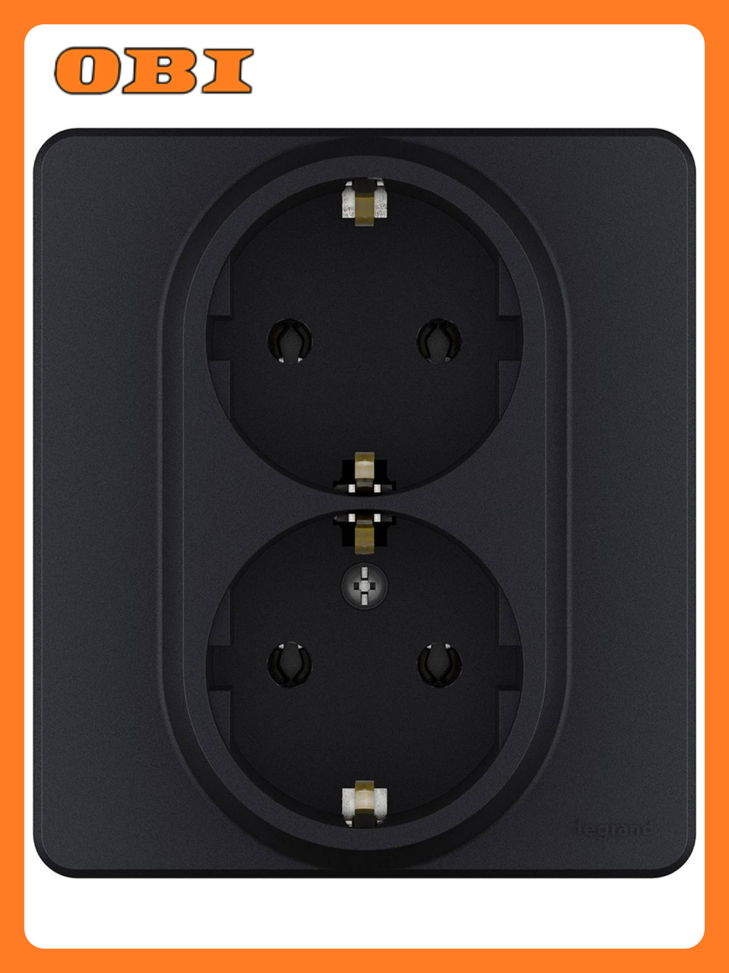 Розетка 2х2К+3 LEGRAND INSPIRIA Антрацит