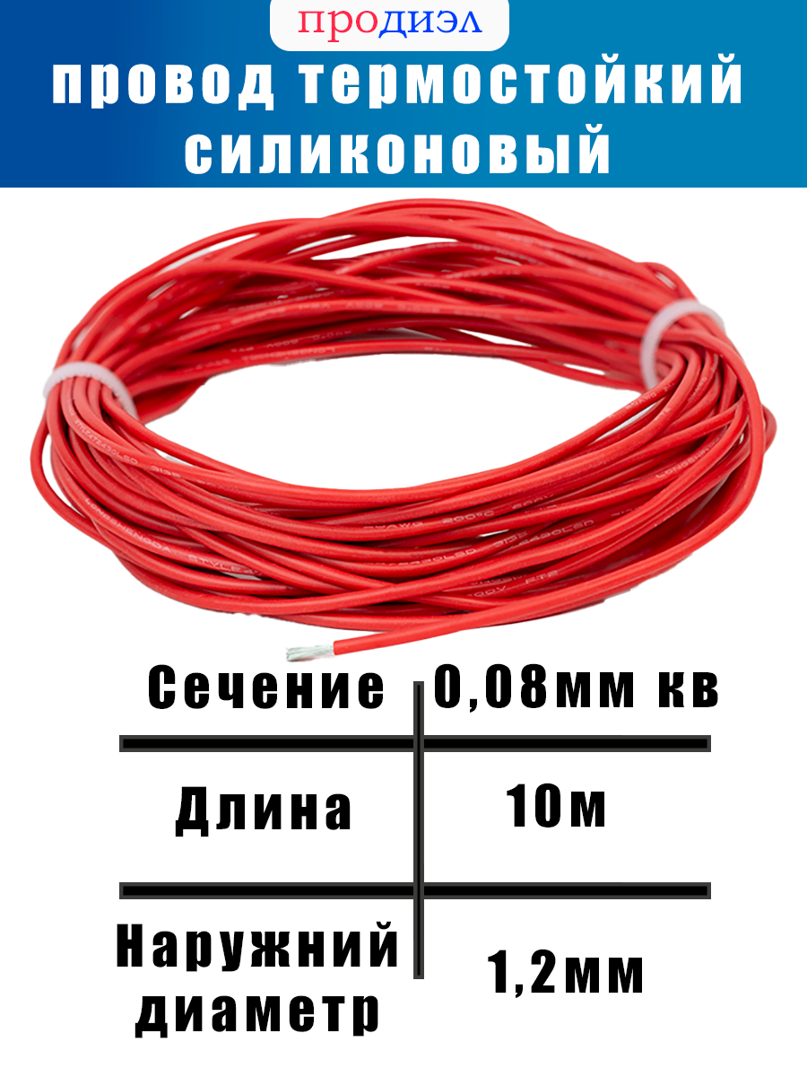 Провод, медный, огнестойкий, силиконовый, 0.08мм2, 28 AWG, фиолетовый