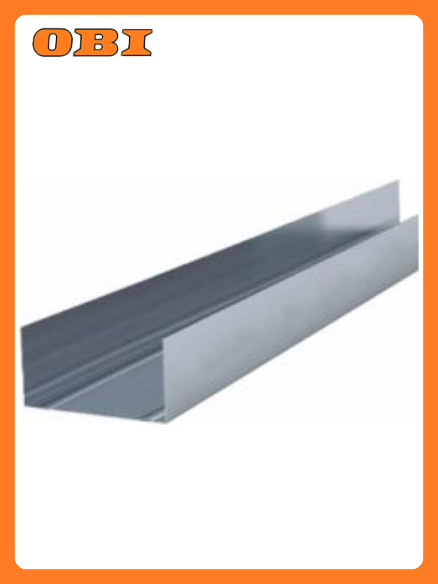 Профиль направляющий РБМ Construction ПН 75х40, сталь, хромированный, 3 м