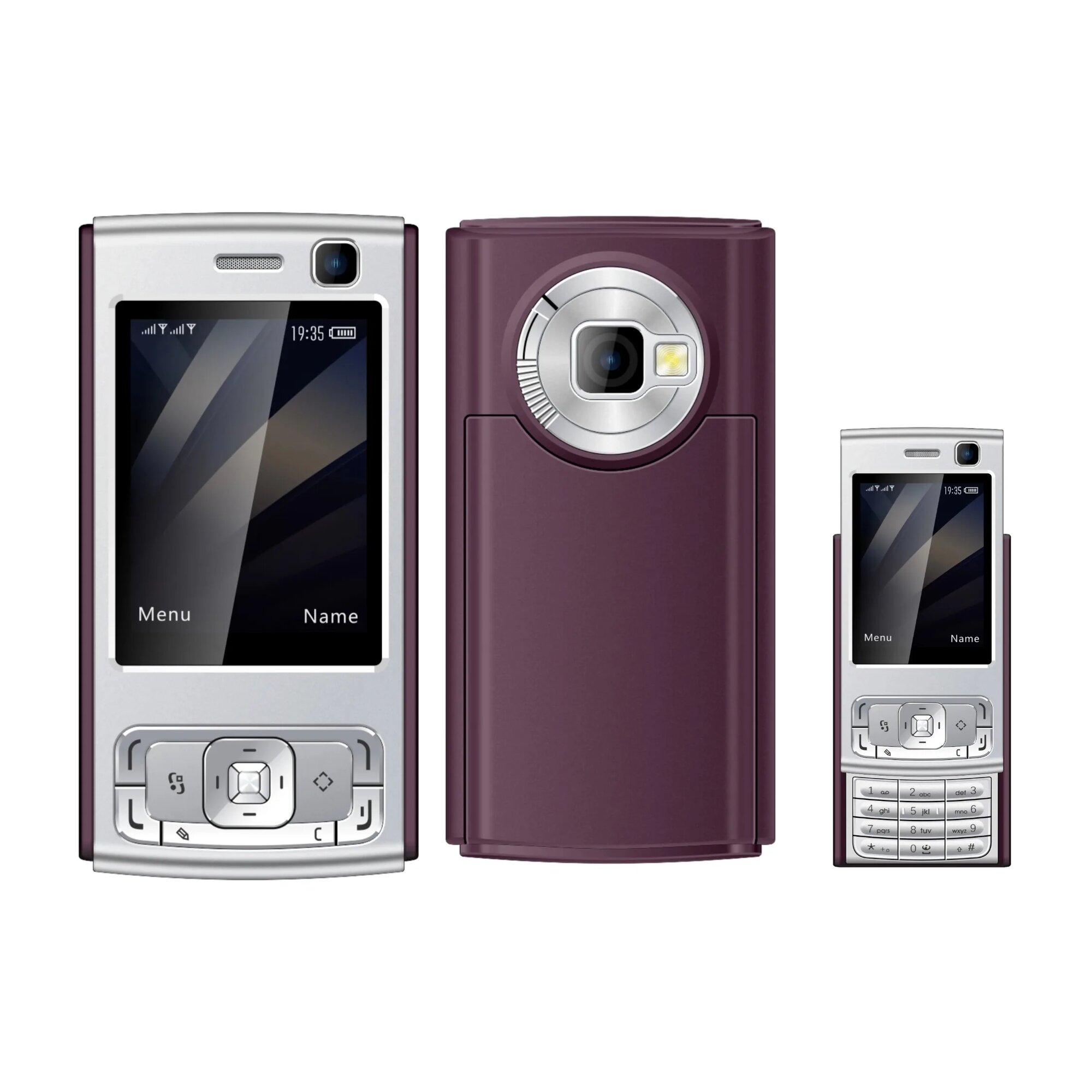 N95pro Elderly Slide Mobile Phone Unlocked Mini Size Push Button Dual SIM WhatsApp Palm Telephone Portable Low Price Classic