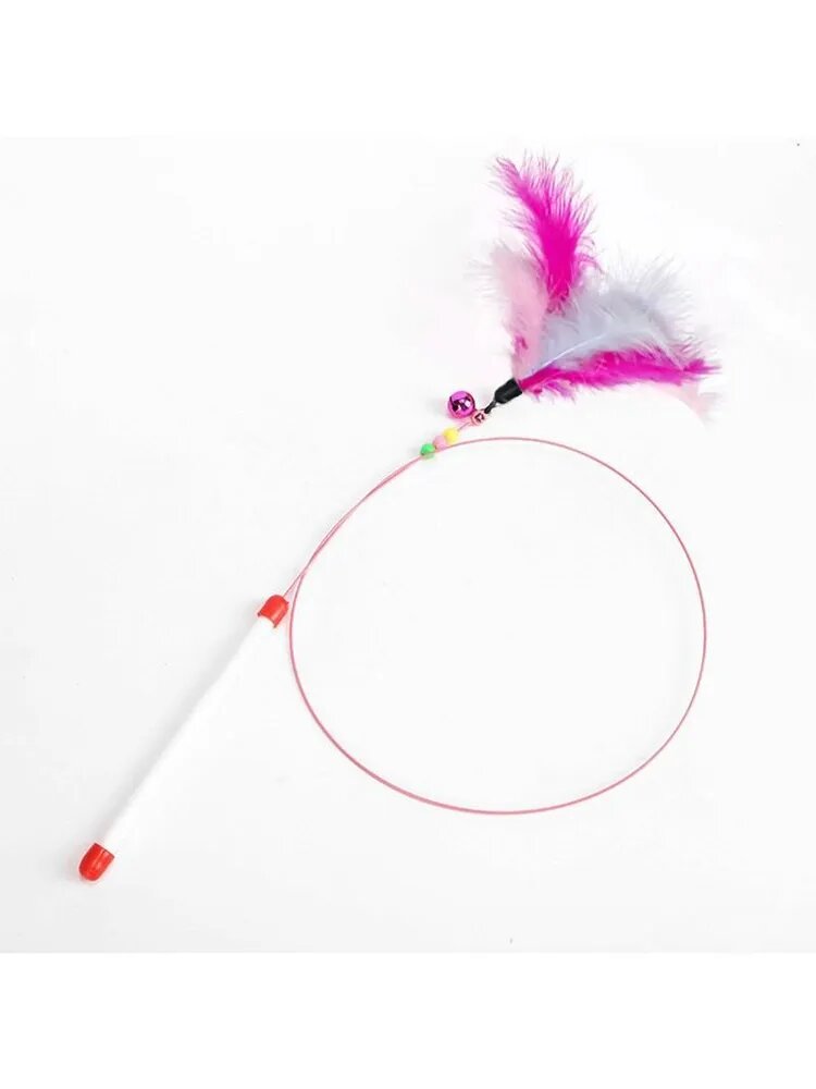 Колокольчик из перьев забавной кошачьей палочки