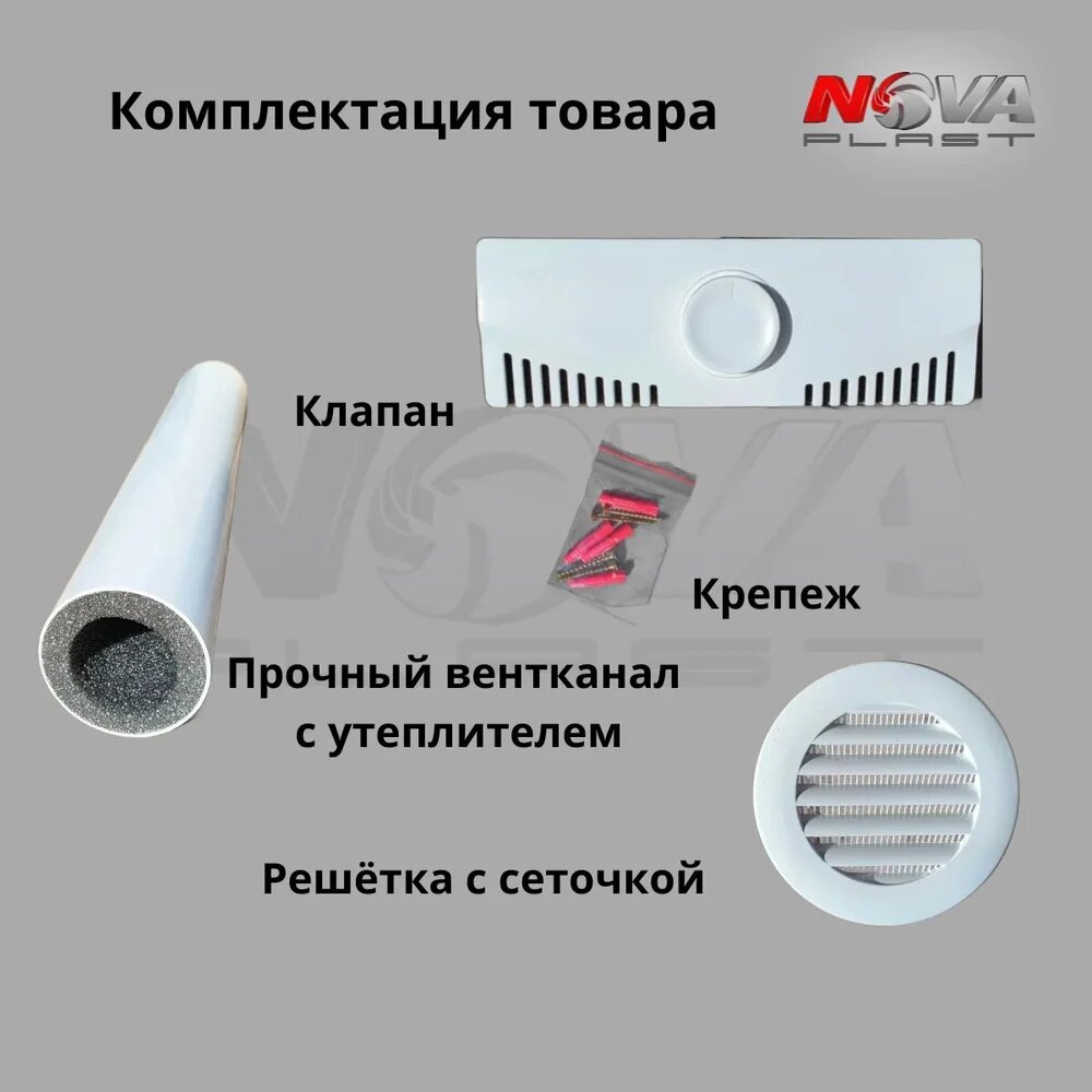 Клапан Нова-Строй novaPLUS 124 прочный корпус, внутристенный монтаж, механическое управление — фото 1