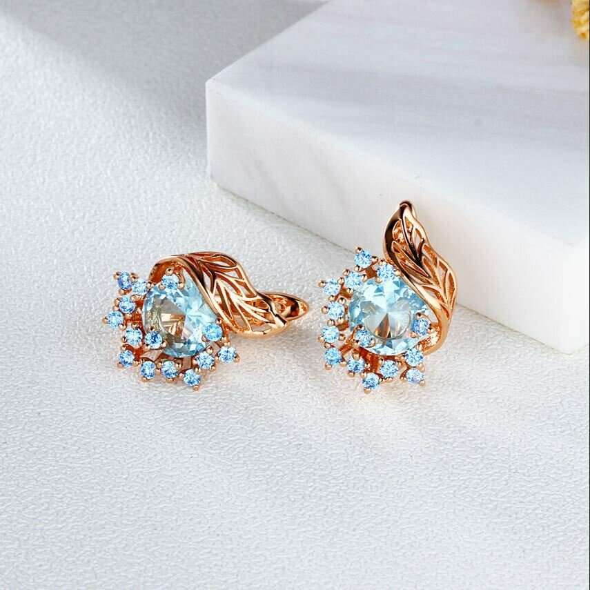 Серьги, фианит